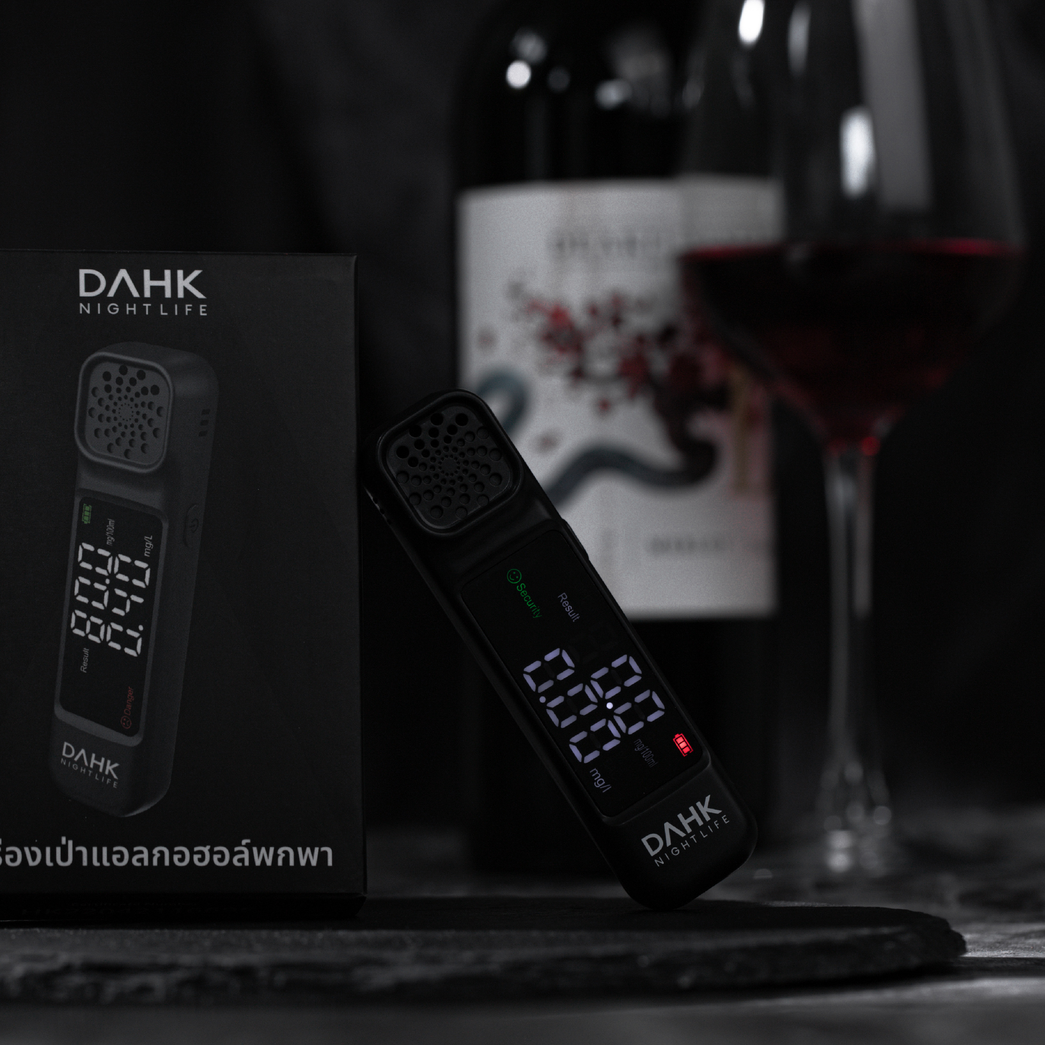 [ประกัน1ปี] เครื่องเป่าแอลกอฮอล์ เครื่องวัดแอลกอฮอล์พกพาง่าย Alcohol ...