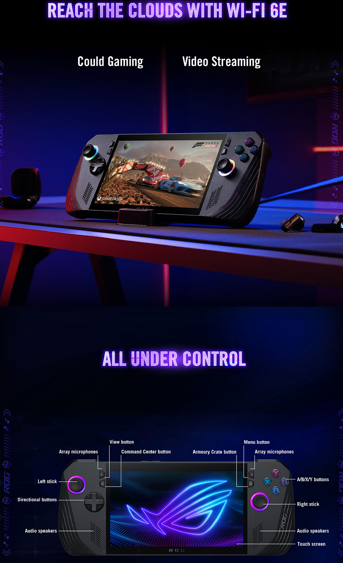 HANDHELD GAMING PC (เครื่องเล่นเกมพกพา) ASUS ROG ALLY X RC72LA-NH011W ...