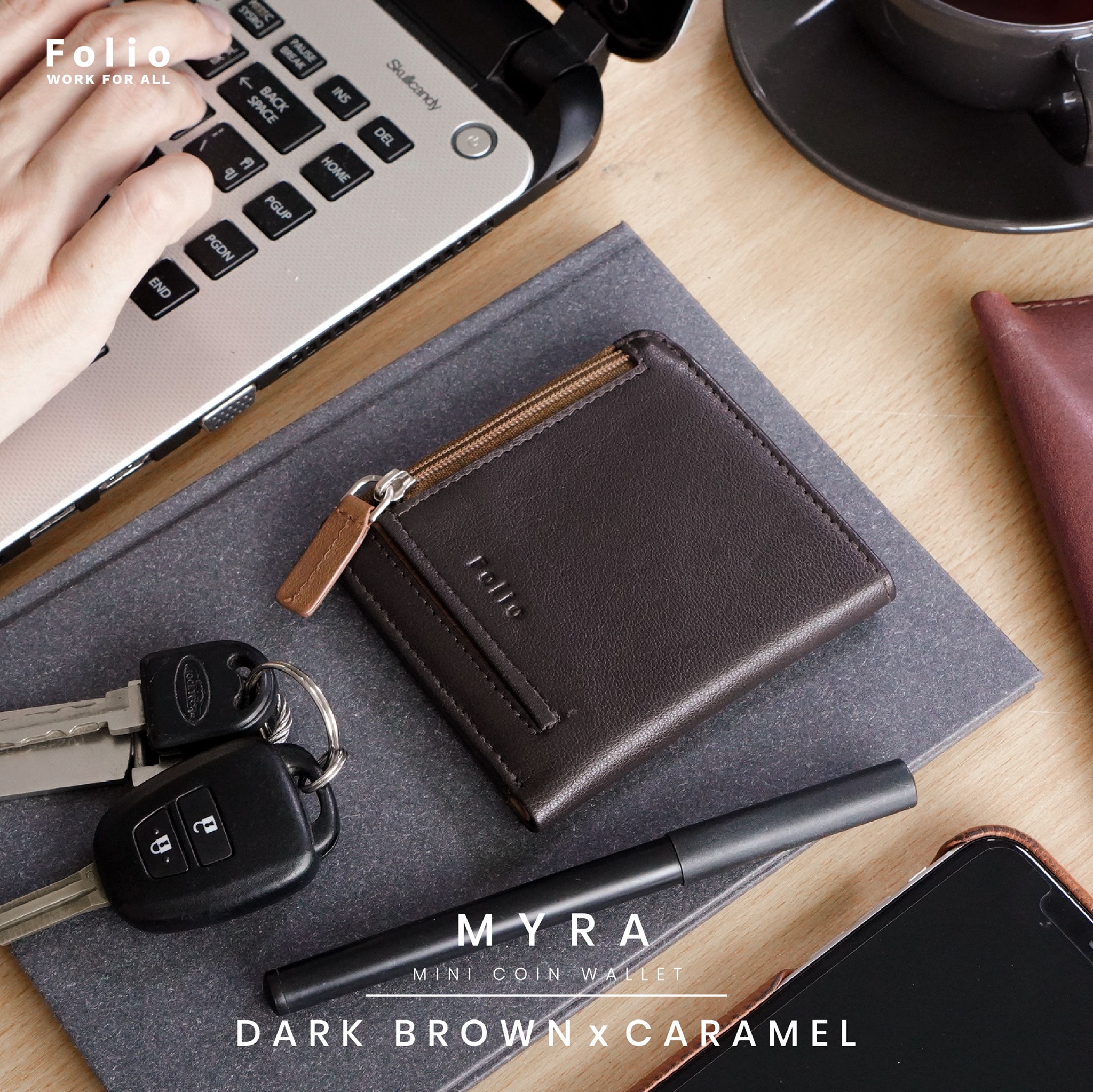 FOLIO: Myra Coin Wallet กระเป๋าสตางค์ใบสั้น บริการปั้มชื่อฟรี-18608 ...