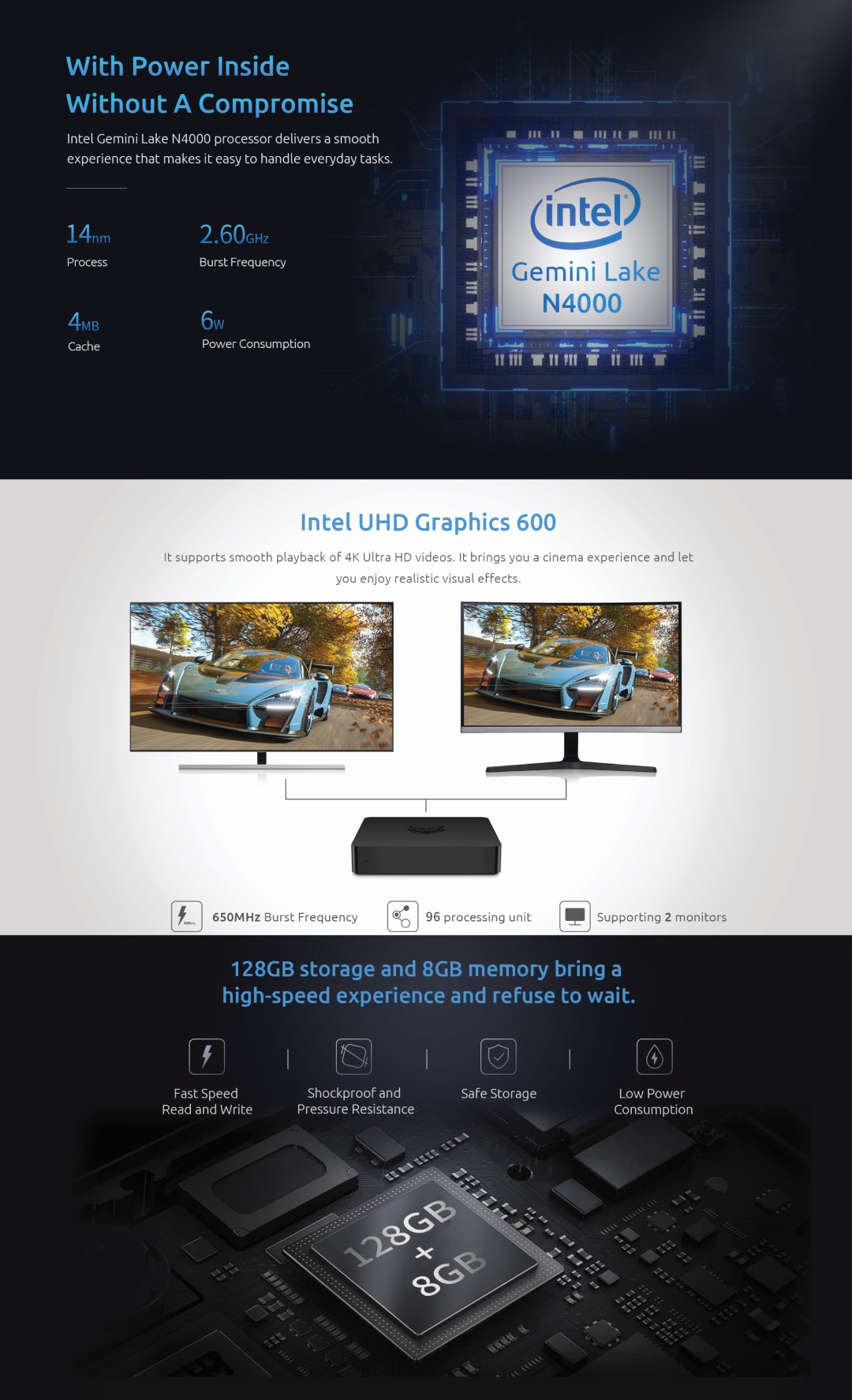 รุ่นใหม่ BMAX B1 Pro Mini Pc Window 11 แท้ Intel Celeron N4000 8GB RAM ...