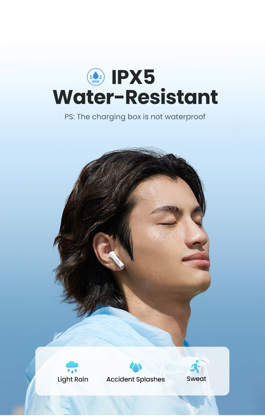 UGREEN HiTune H5 True Wireless Earbuds Bluetooth 5.3 หูฟังไร้สาย กันน้ำ IPX 5 รุ่น 15612 ...