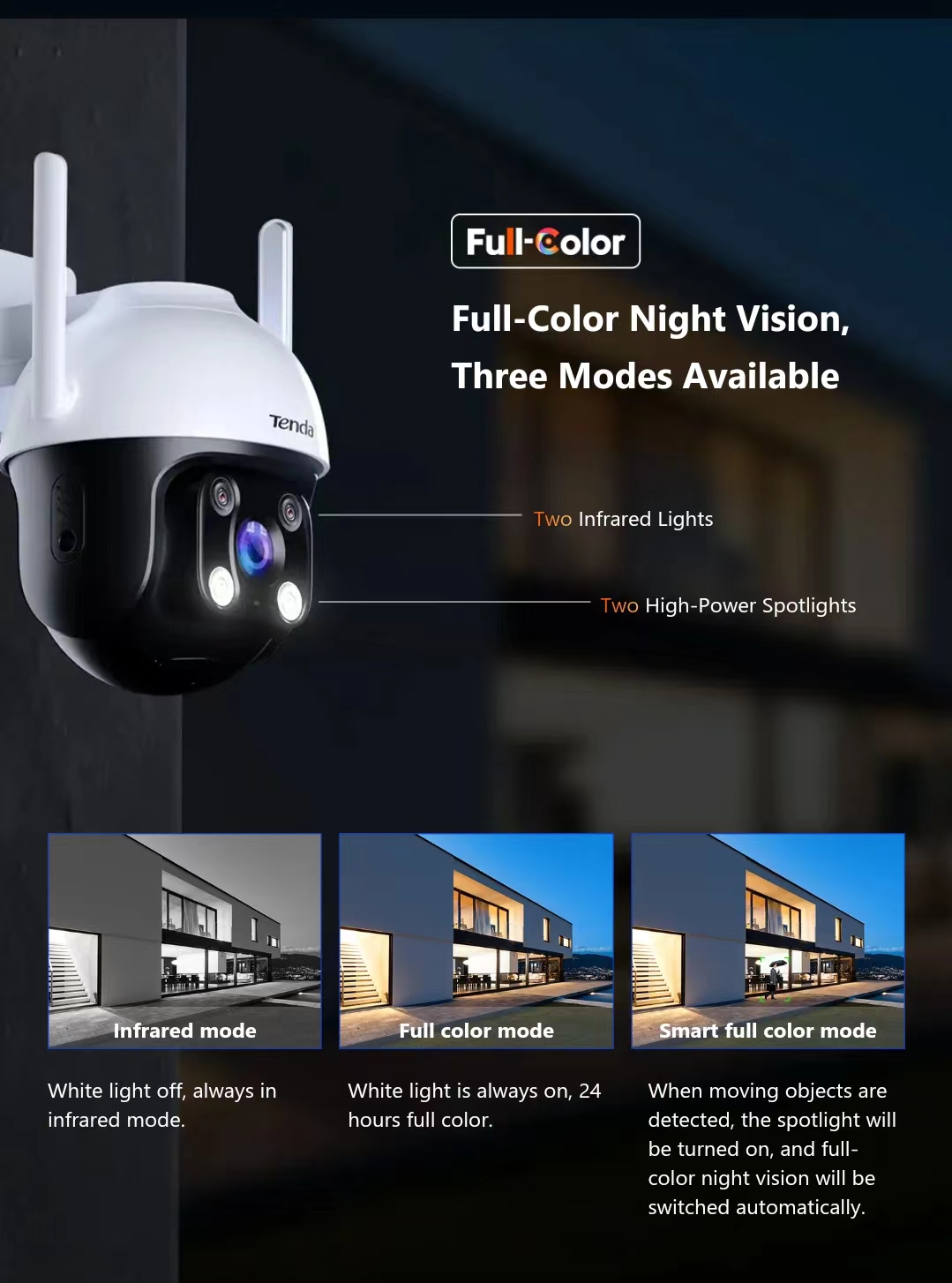 Tenda CH7 กล้องวงจร 4MP WiFi IP Camera Outdoor 2K กล้องไร้สาย Smart ...