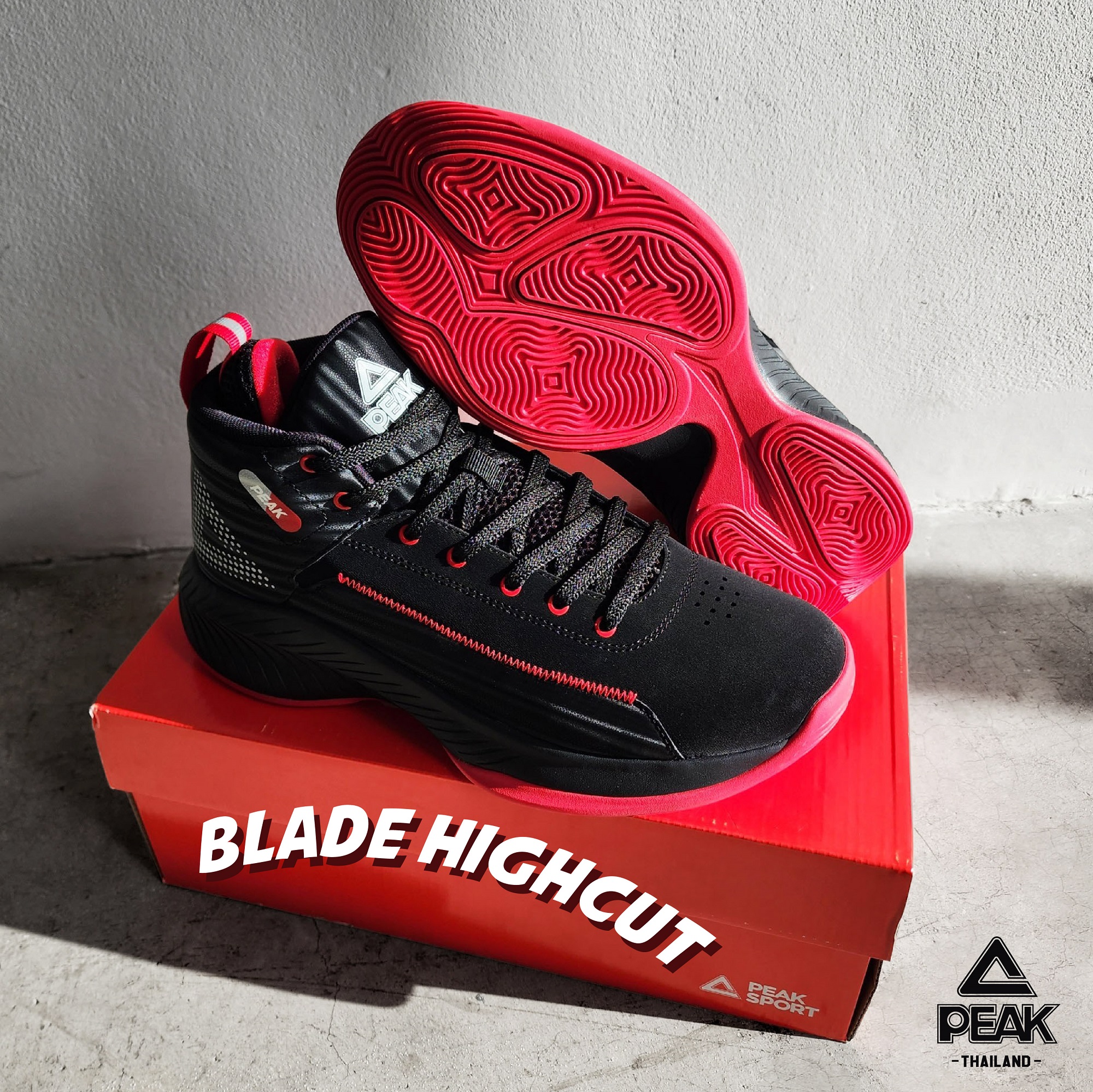 PEAK "Blade High cut" E233111A รองเท้าบาสเกตบอล ข้อสูง พีค นุ่ม เบา ทน ...