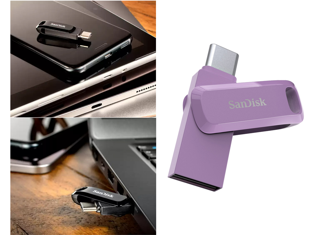 แฟลชไดร์ฟ SanDisk Ultra Dual Drive Go USB Type-C Lavender Purple by ...