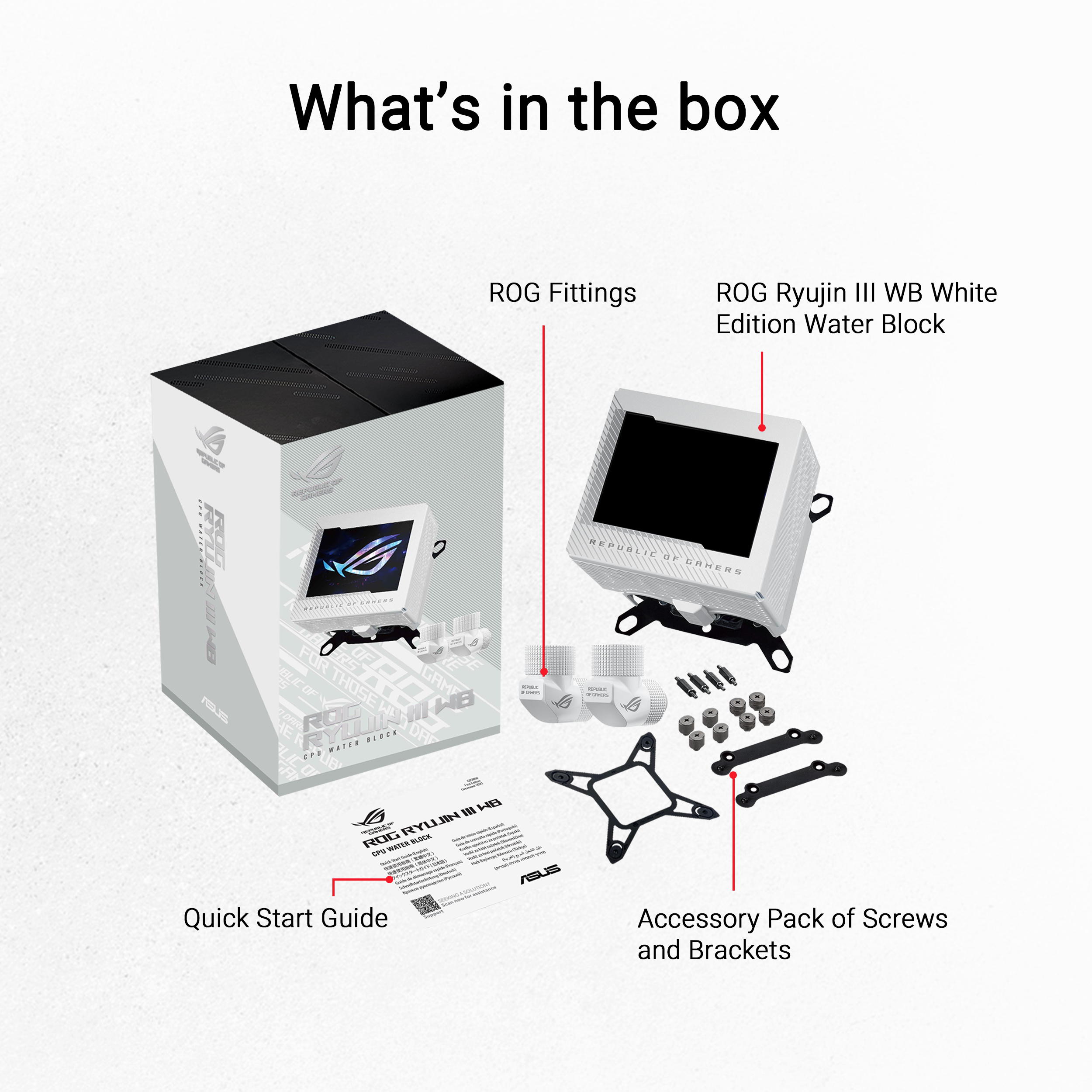 ROG RYUJIN III WB White Edition Water Block สำหรับชุดน้ำเปิด (90RC00V2 ...