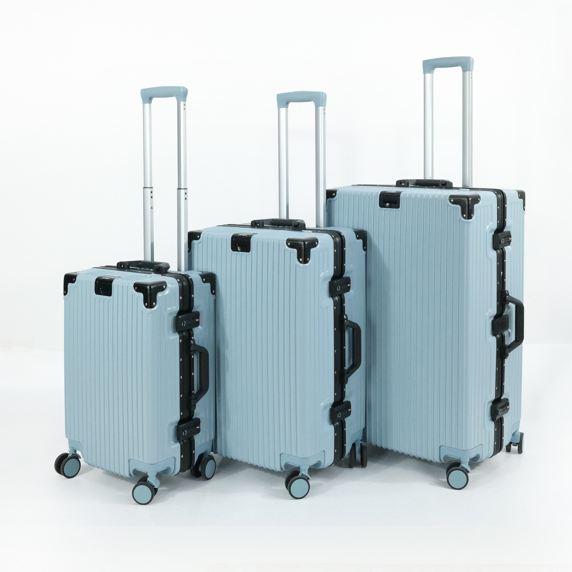 กระเป๋าเดินทางล้อลากโครงอลูมิเนียม TSA LOCK กันกระแทก 4 มุม มีที่ห้อย ...