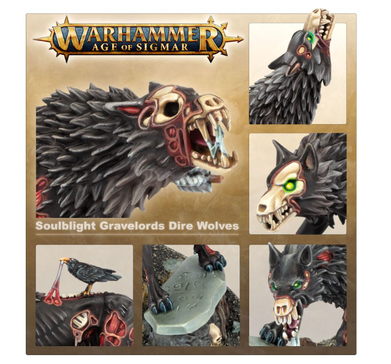 [GWพร้อมส่ง] WARHAMMER AOS: SOULBLIGHT GRAVELORDS: DIRE WOLVES โมเดลเกม ...