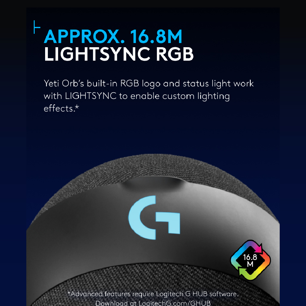 Logitech G Yeti Orb RGB Gaming Mic with LIGHTSYNC ไมโครโฟนเกมมิ่ง USB ...