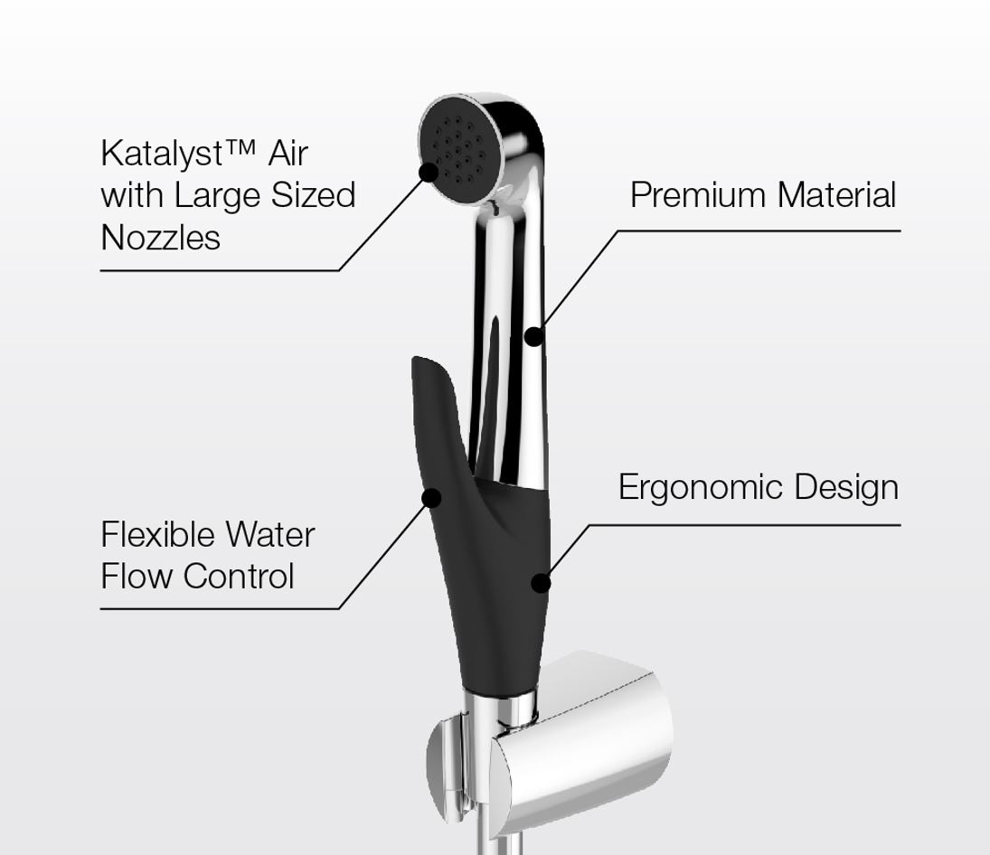 KOHLER Luxe hygiene spray w/hose and fixed wall bracket สายฉีดชำระรุ่น ...