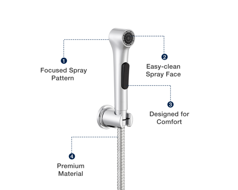 KOHLER Elate hygiene spray w/hose and fixed wall bracket สายฉีดชำระ รุ่ ...
