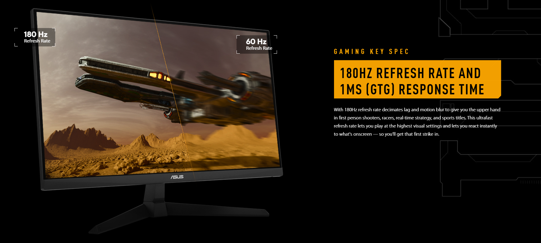 ASUS TUF VG249Q3A (90LM09B0-B01120), Gaming Monitor, 23.8 inch Full HD ...