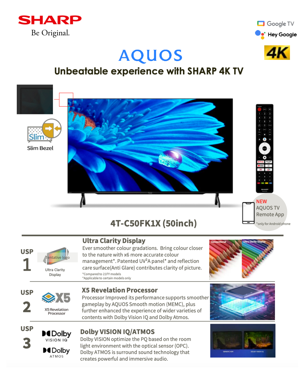 SHARP TV 4K Ultra Full HD รุ่น 4T-C50FK1X ทีวี ขนาด 50 นิ้ว | Shopee Thailand