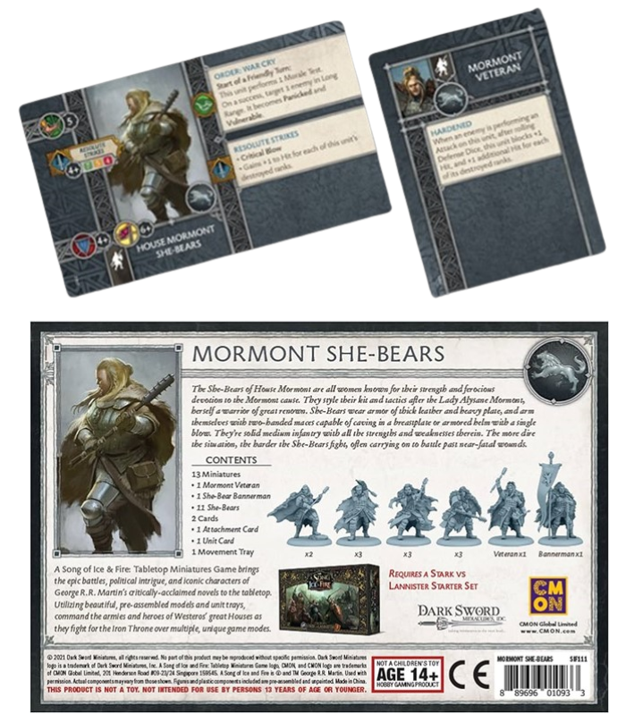 [CMON]{พร้อมส่ง} A Song Of ice & Fire : Mormont She-Bears | Shopee Thailand