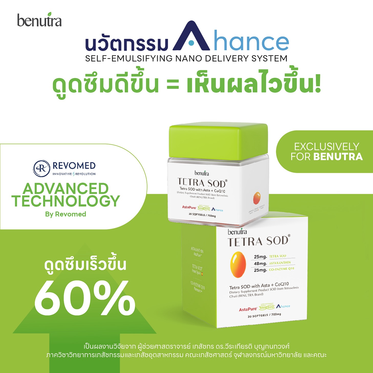 Tetra SOD with Asta + CoQ10 Benutra 1 กล่อง 30 Softgels Astaxanthin ...