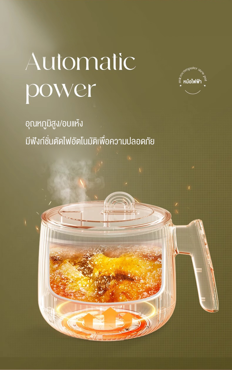 CAMEL หม้อไฟฟ้ามินิ 1.5L หุงข้าว อุ่น ตุ๋น ต้ม ผัด ไม่ติดหม้อ หม้อไฟฟ้า ...