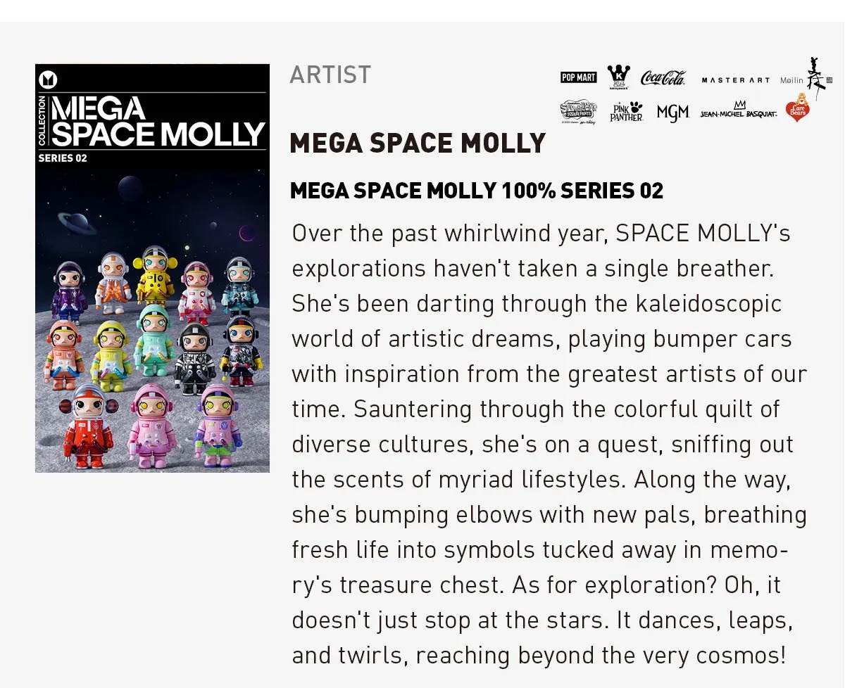 ***พร้อมส่งจากไทย***POP MART MEGA SPACE MOLLY 100% Series 2A กล่องจุ่ม ...