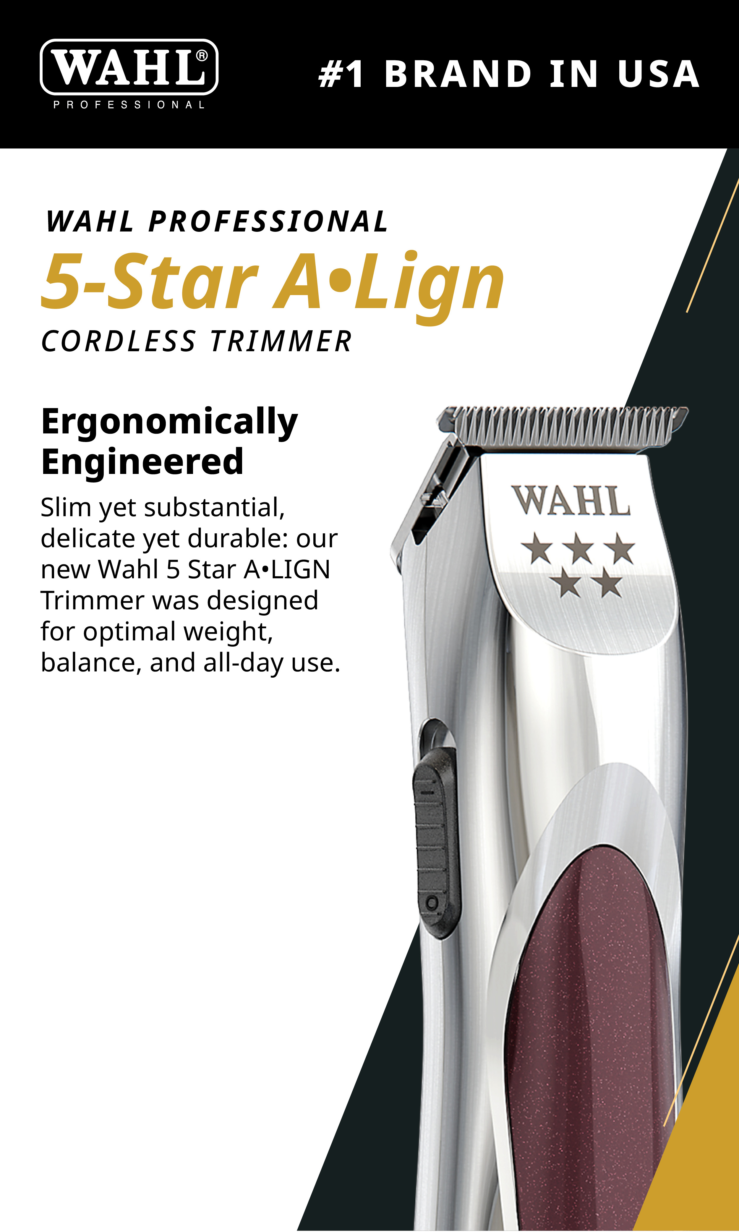 Wahl 5 Star A lign Cordless Hair Trimmer - กันขอบผม, ที่กันขอบ, เครื่องกรูมมิ่ง | Shopee Thailand