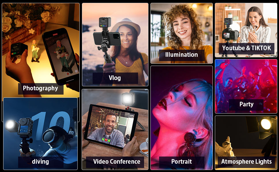 Ulanzi L3 RGB COB Video Lighting Kit ไฟสตูดิโอ ต่อขาตั้ง ติดหัวกล้อง ...