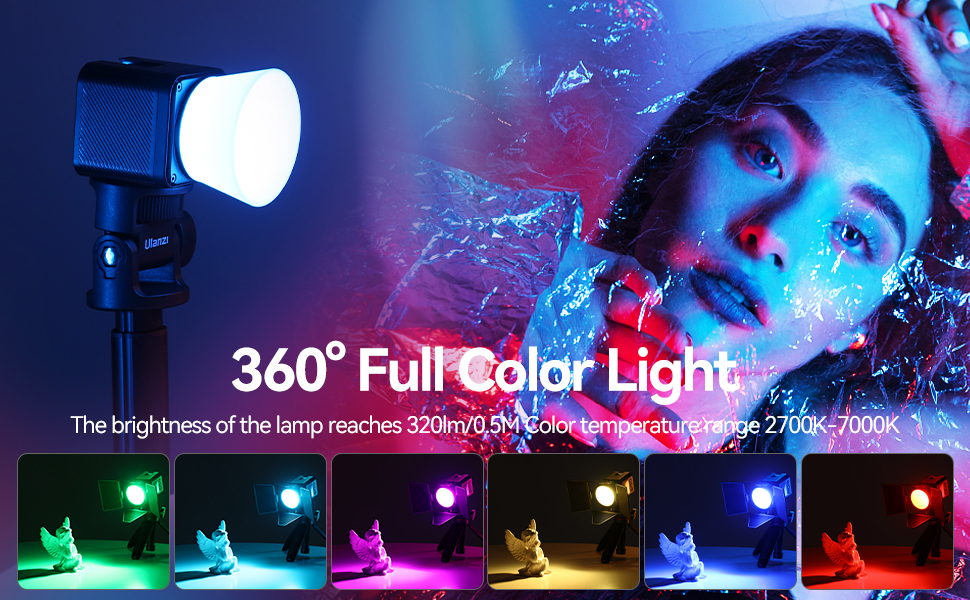 Ulanzi L3 RGB COB Video Lighting Kit ไฟสตูดิโอ ต่อขาตั้ง ติดหัวกล้อง ...