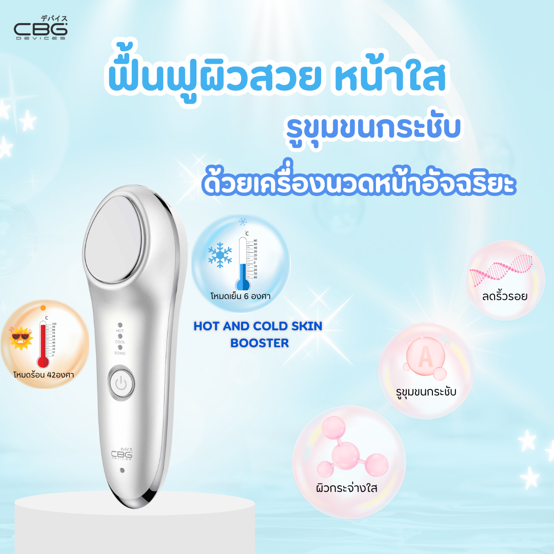 CBG Devices Hot and Cold Skin Booster เครื่องนวดหน้าอัจฉริยะร้อนเย็น ...