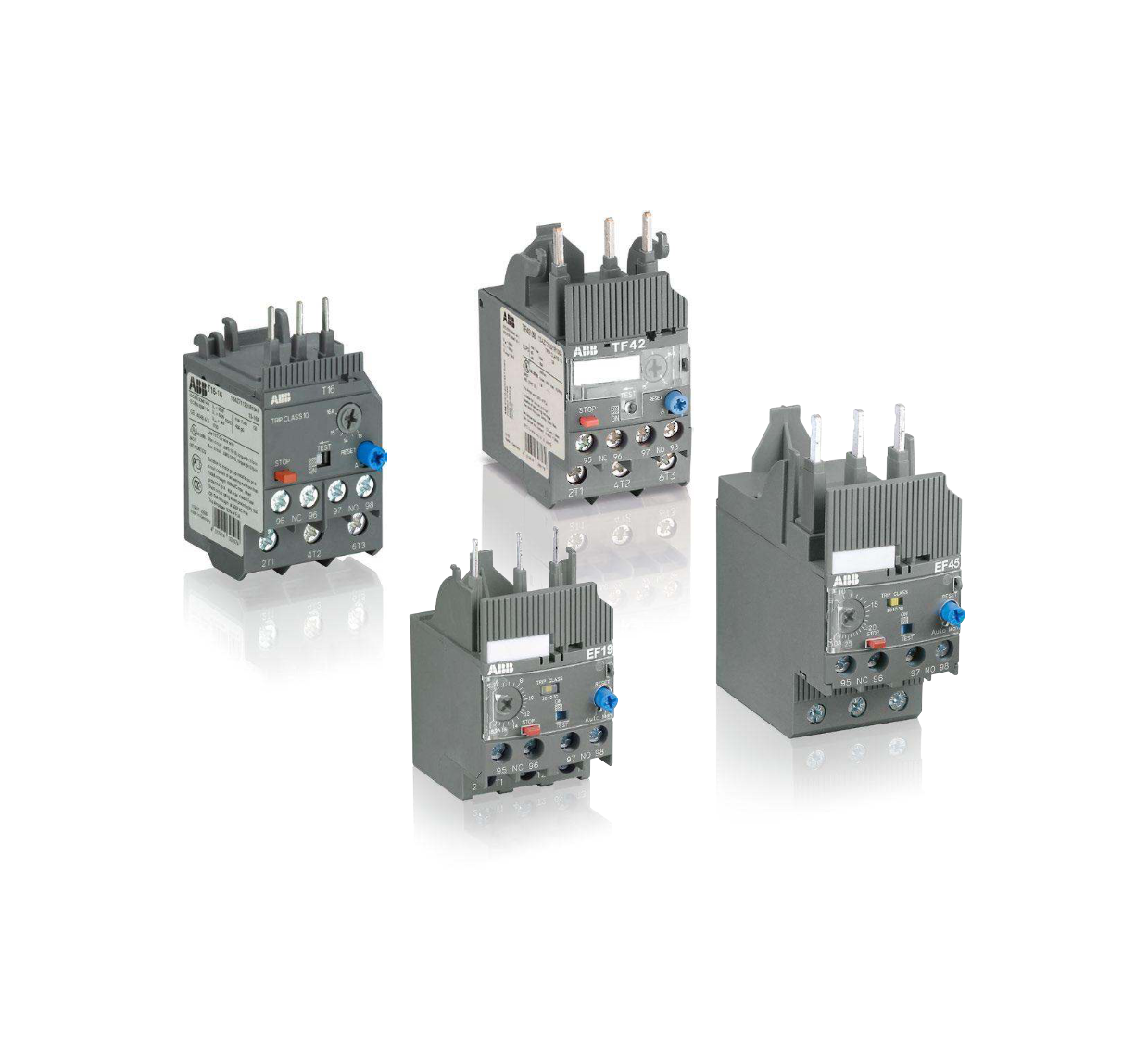 ABB EF460-500 Electronic Overload Relays ช่วงปรับกระแส (150-500A) สำหรับคอนแทคเตอร์ AF400 ...
