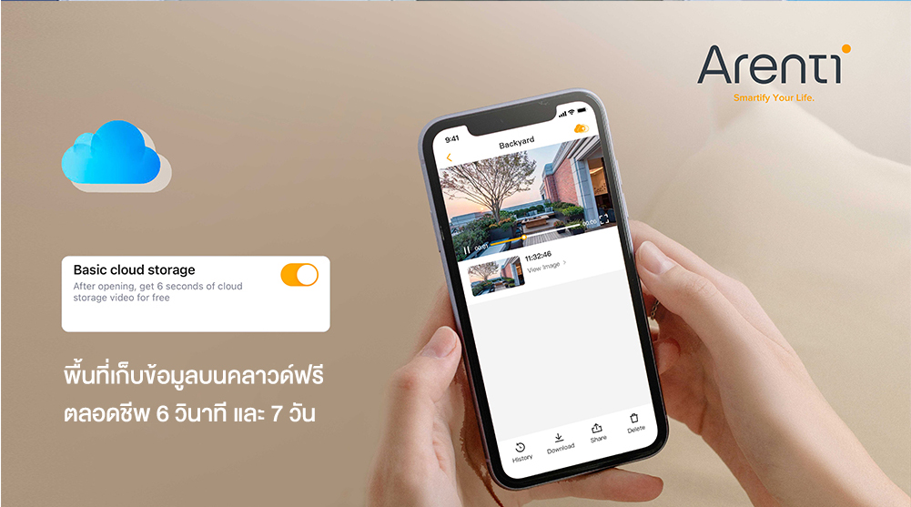 Arenti Solar CCTV GO2T KIT1 กล้องวงจรปิด 2K 3MP กันน้ํา Outdoor ...