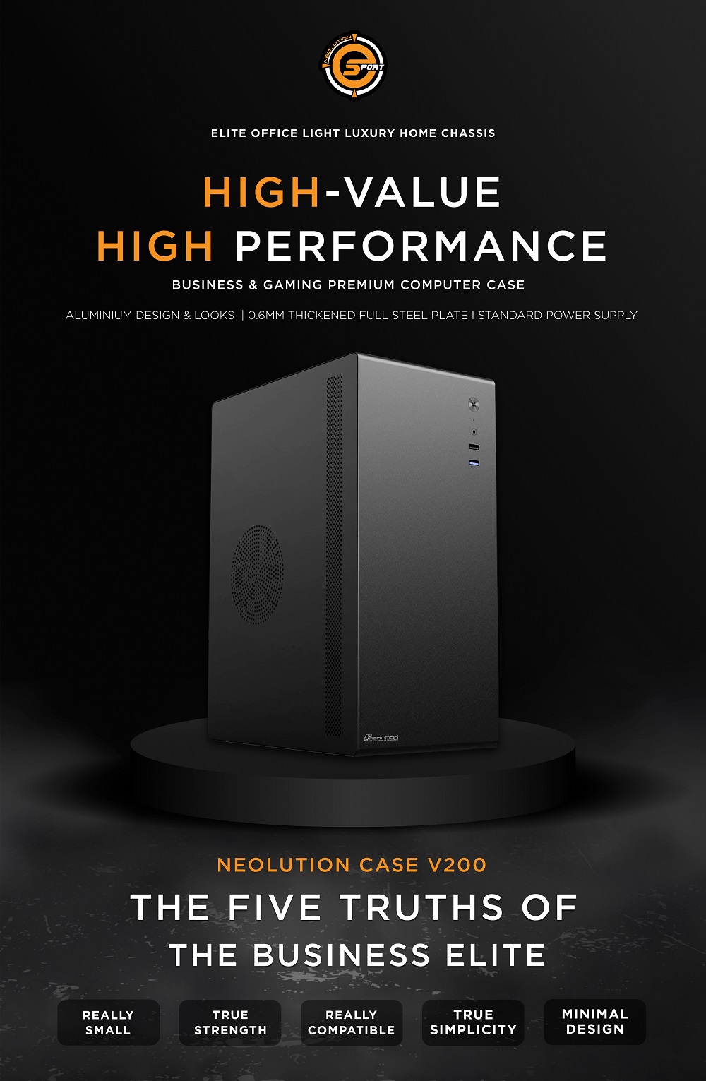 Neolution E-Sport Micro ATX Case V200 เคสคอมพิวเตอร์ (รับประกัน 2 ปี ...