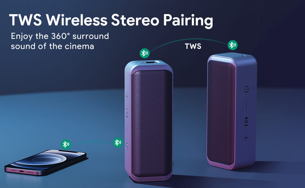 AUKEY SK-A2 ลำโพงบลูทูธ SoundStream Bluetooth Speaker with TWS Mode ...