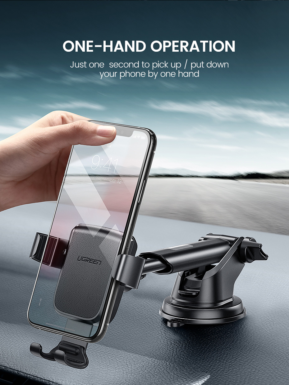 Ugreen 60990 แท่นยึดโทรศัพท์ในรถ ด้วยแรงโน้มถ่วง Gravity Phone Holder LP200 | Shopee Thailand