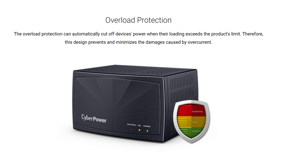 CyberPower CL1500EVR 1500VA/1500W Voltage Regulator with Automatic ...