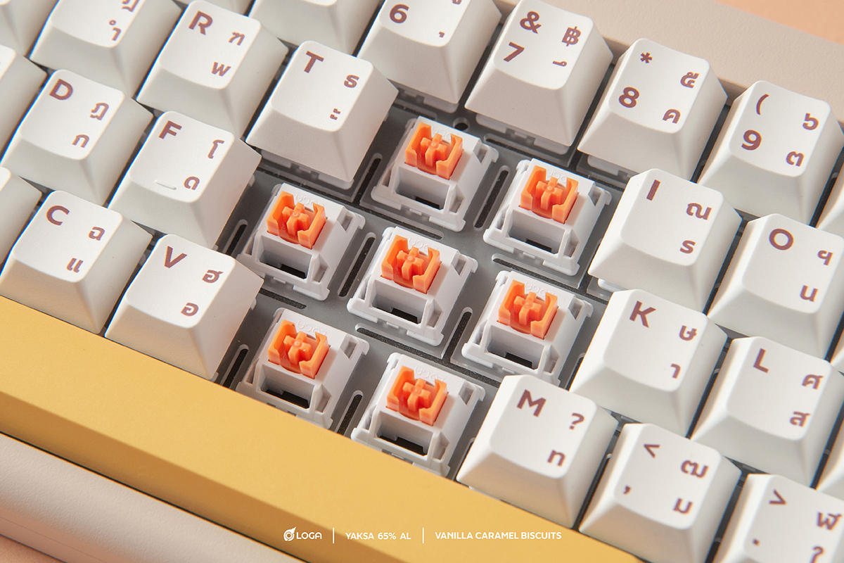 LOGA Yaksa 65AL Aluminum wireless mechanical keyboard : Vanilla Caramel ...