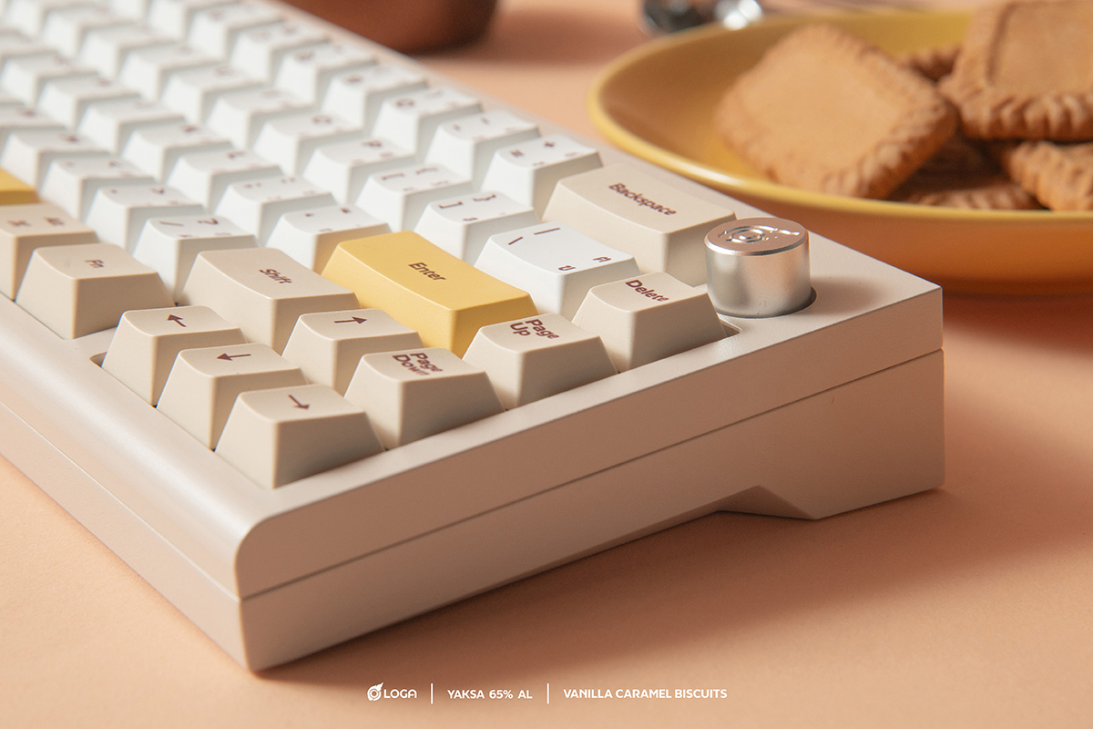 LOGA Yaksa 65AL Aluminum wireless mechanical keyboard : Vanilla Caramel ...