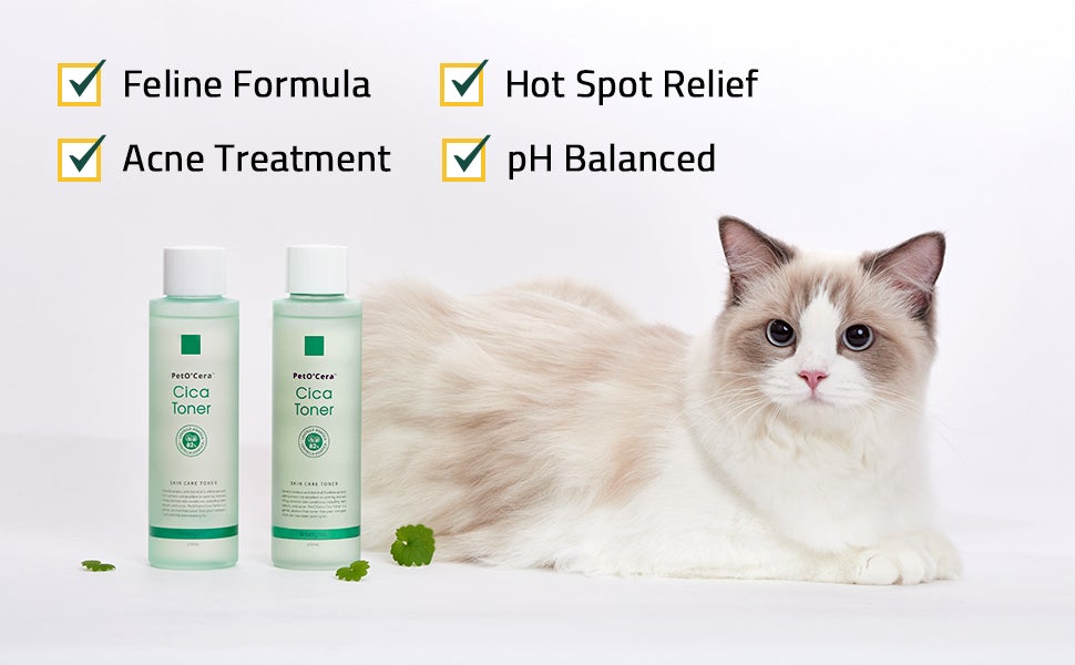 [Breezy Tail] Pet’O Cat Cica Toner 210ml. โทนเนอร์รักษาสิวหัวดำสำหรับ ...