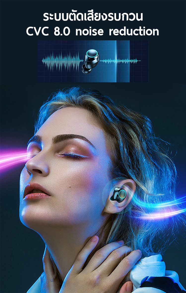 BASSPRO รุ่น หูฟัง Bass pro max หูฟังบลูทูธหูฟังไร้สายสาย 5.0 3 แท้100% ...