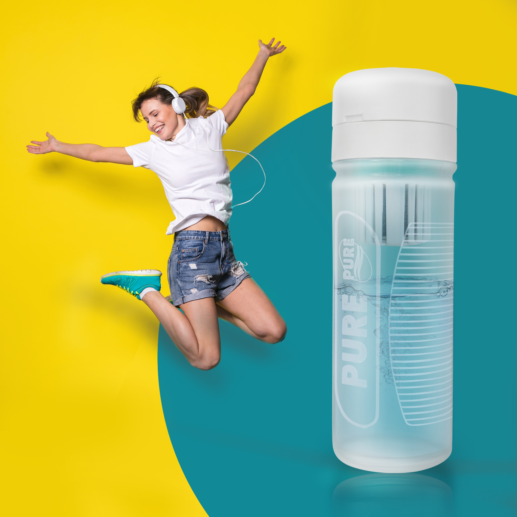 PURE TO GO ขวดกรองน้ำดื่ม แบบพกพา P 600 | Shopee Thailand