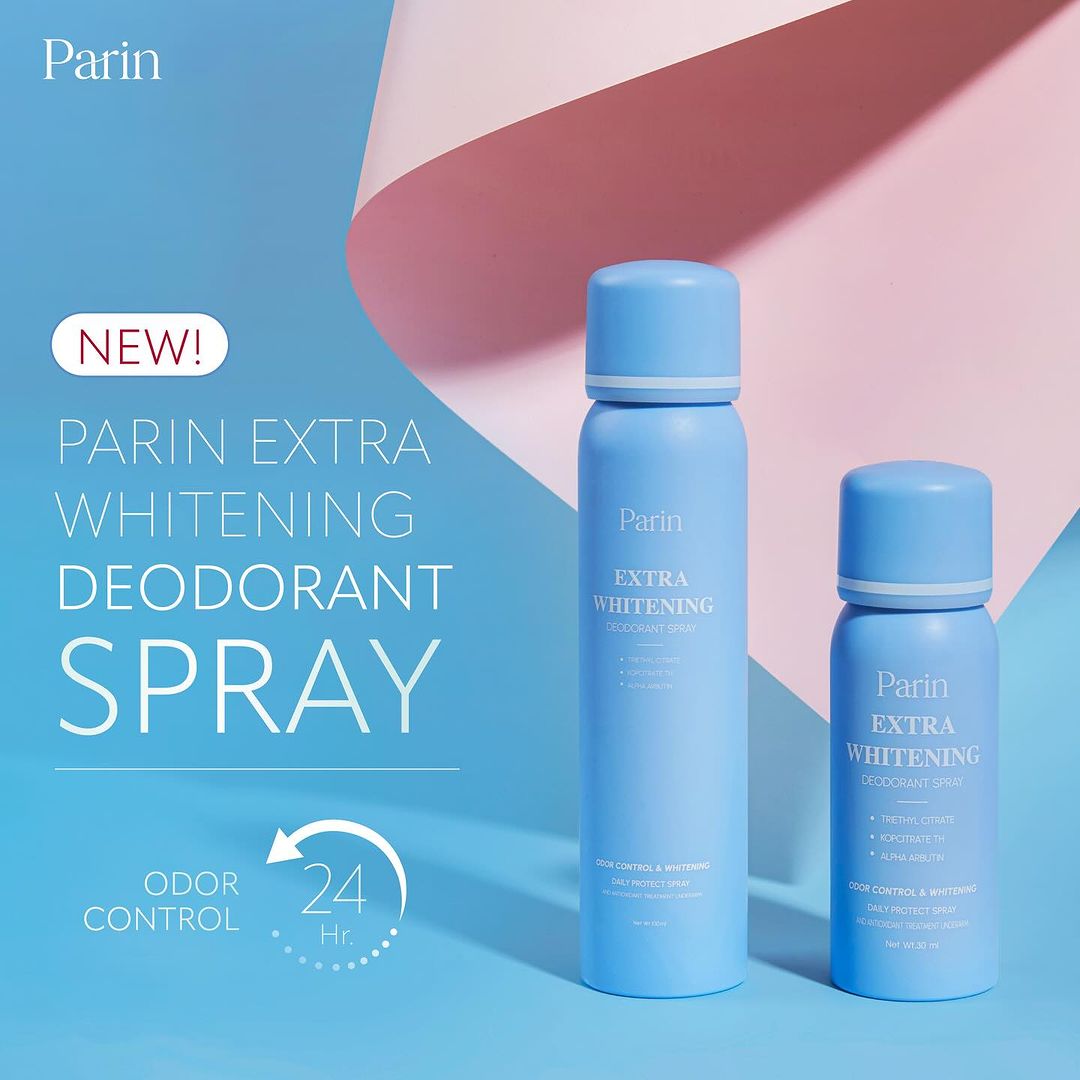 สเปรย์ลดเหงื่อ และระงับกลิ่นกาย Parin Extra Whitening Deodorant Spray ...