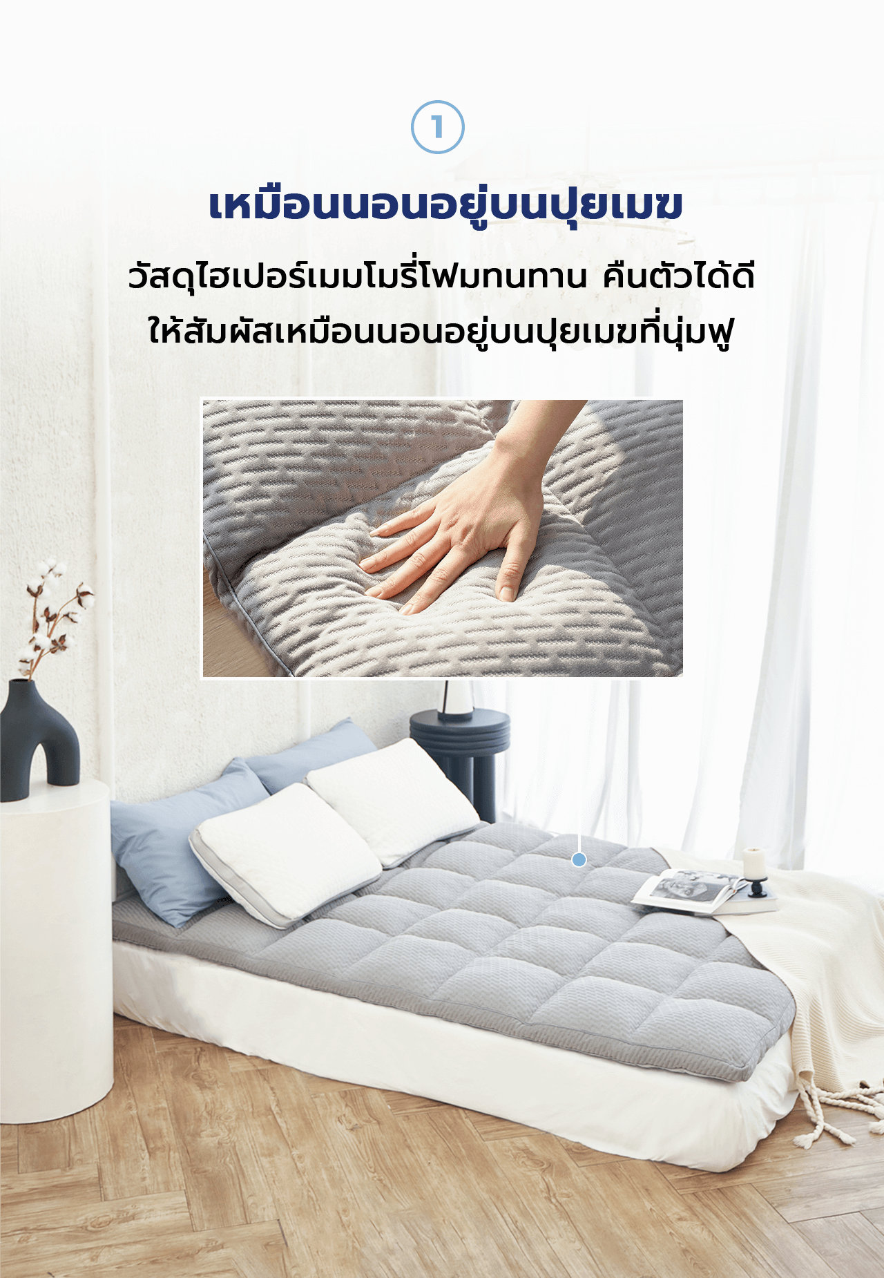 Chowa Topper ท็อปเปอร์รุ่น Prime ท็อปเปอร์เพื่อสุขภาพแก้ปวดหลัง วัสดุ ...