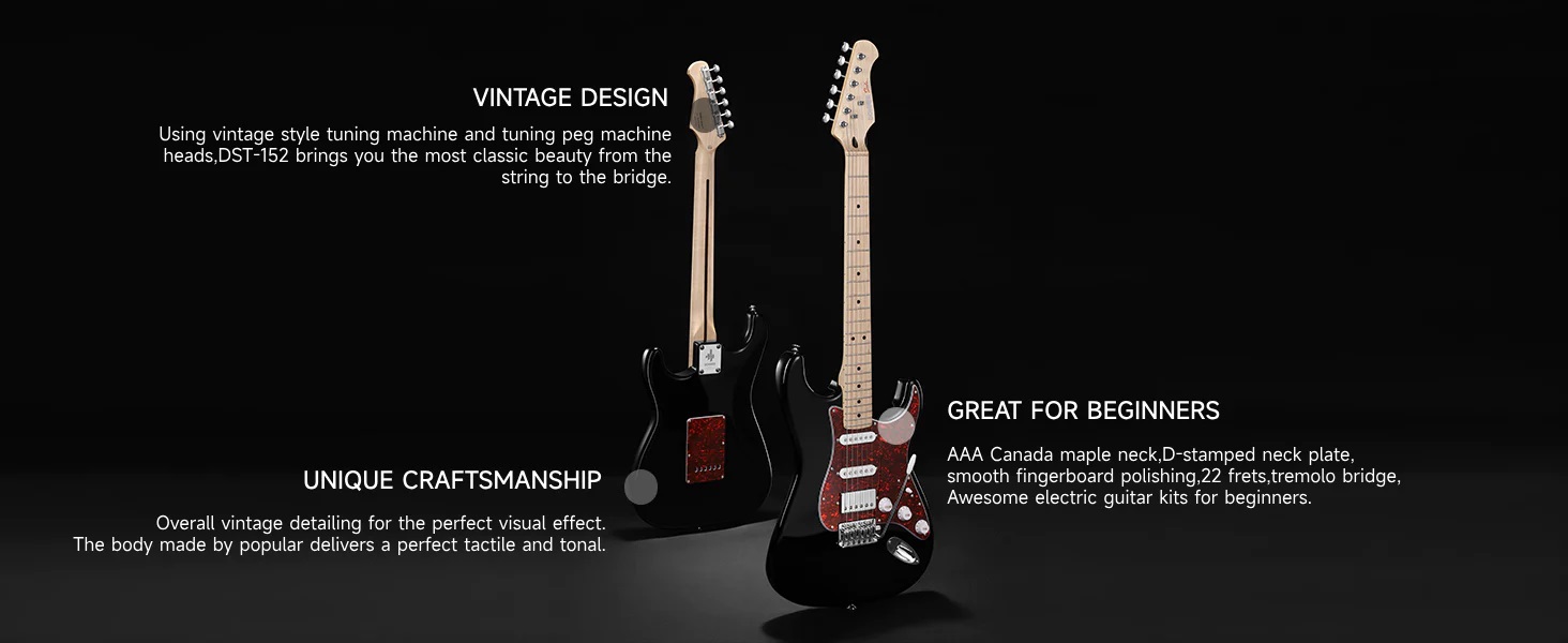 DONNER DST-152 Electric Guitar กีต้าร์ไฟฟ้า มาพร้อมแอมป์ขนาดพกพา และอุปกรณ์อีกมากมาย (ProPlugin ...