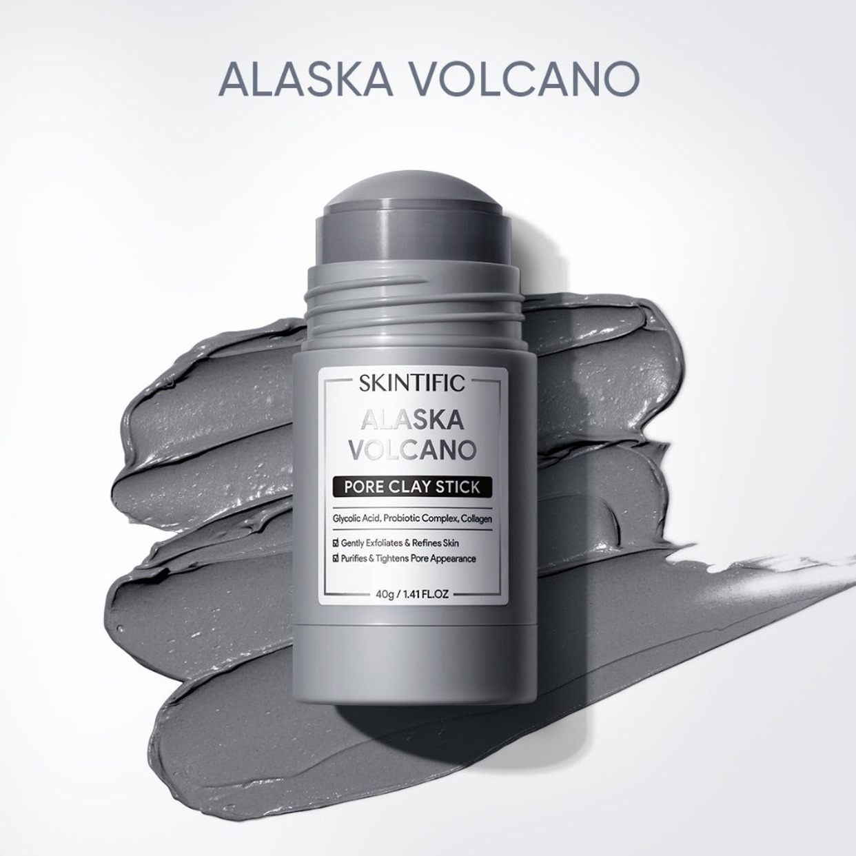 SKINTIFIC Alaska Volcano Pore Clay Stick ปริมาณ 40 g. สกินทิฟิค อลาสก้า ...