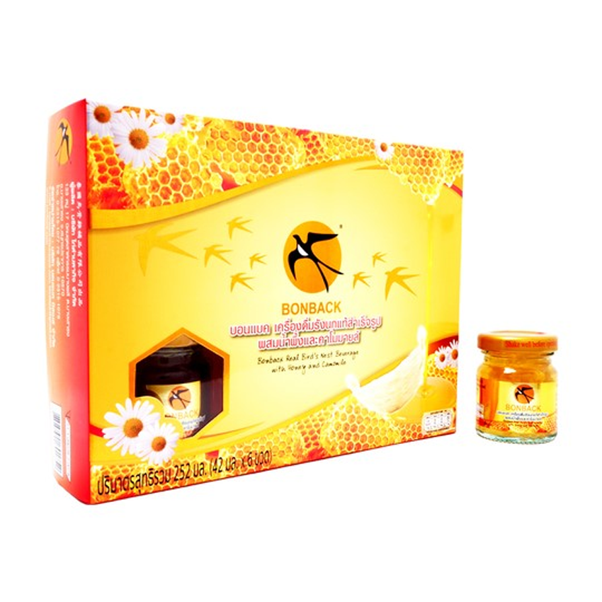 บอนแบค เครื่องดื่ม รังนกแท้สำเร็จรูป ขนาด 42 มล. แพ็ค 6 ขวด BONBACK BIRDS NEST 42 ML. PACK 6 ...