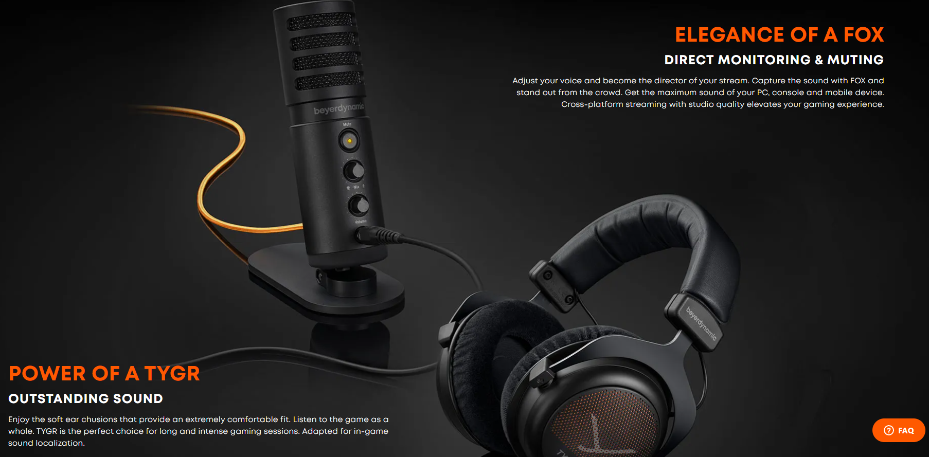 beyerdynamic TEAM TYGR Headphone TYGR 300 R & Fox USB Microphone ...