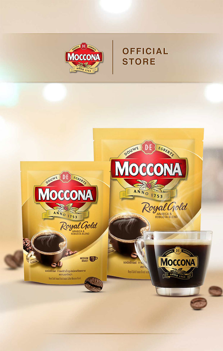 [X3 ถุง] MOCCONA Royal Gold Instant Coffee กาแฟ มอคโคน่า รอยัล โกลด์ ...