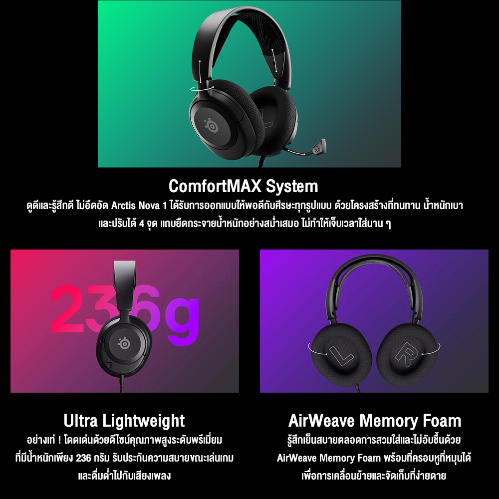 Steelseries Arctis Nova 1 / 1P / 1X Multi-Platform Premium Wired Gaming ...