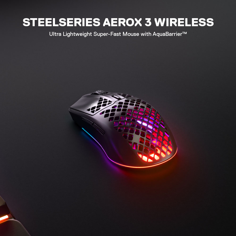 SteelSeries Aerox 3 Wireless Gaming Mouse เม้าส์เกมมิ่งไร้สาย 18,000 ...