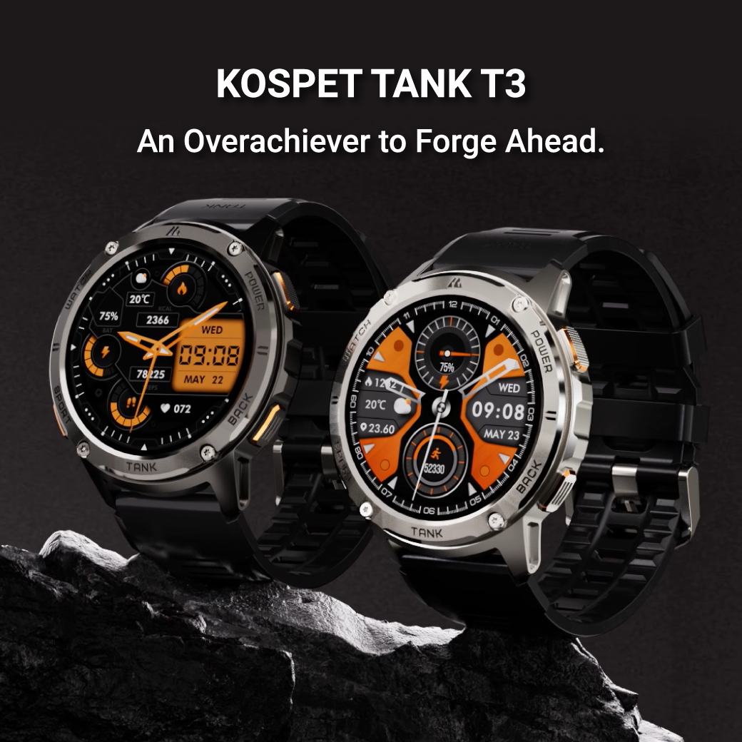 KOSPET TANK T3 / T3 ULTRA สมาร์ทวอทช์ Bluetooth Calling AMOLED 1.43 ...