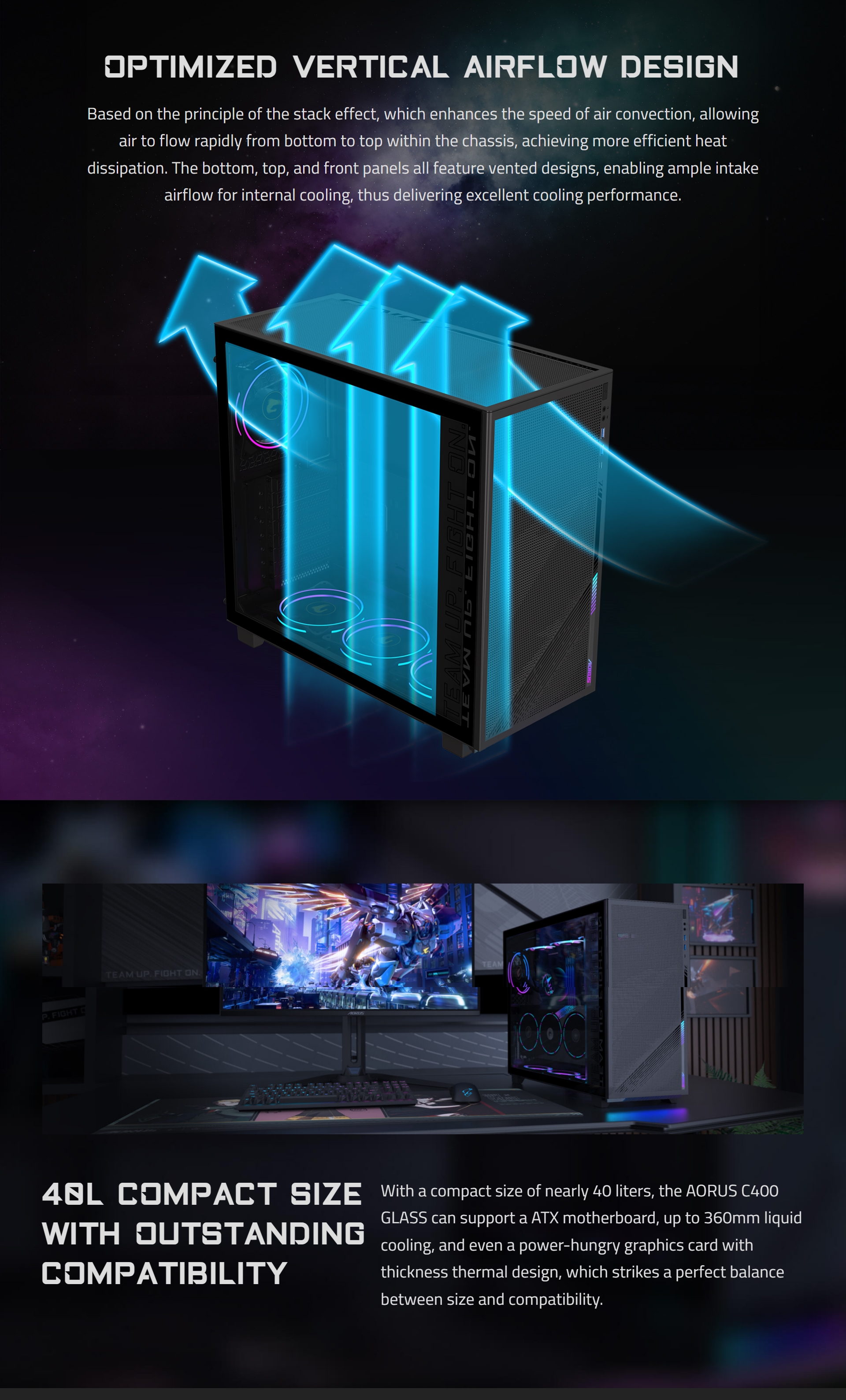 GIGABYTE CASE (เคสเกมมิ่ง) C400 GLASS | ATX Mid Tower | 2 Year Warranty ...