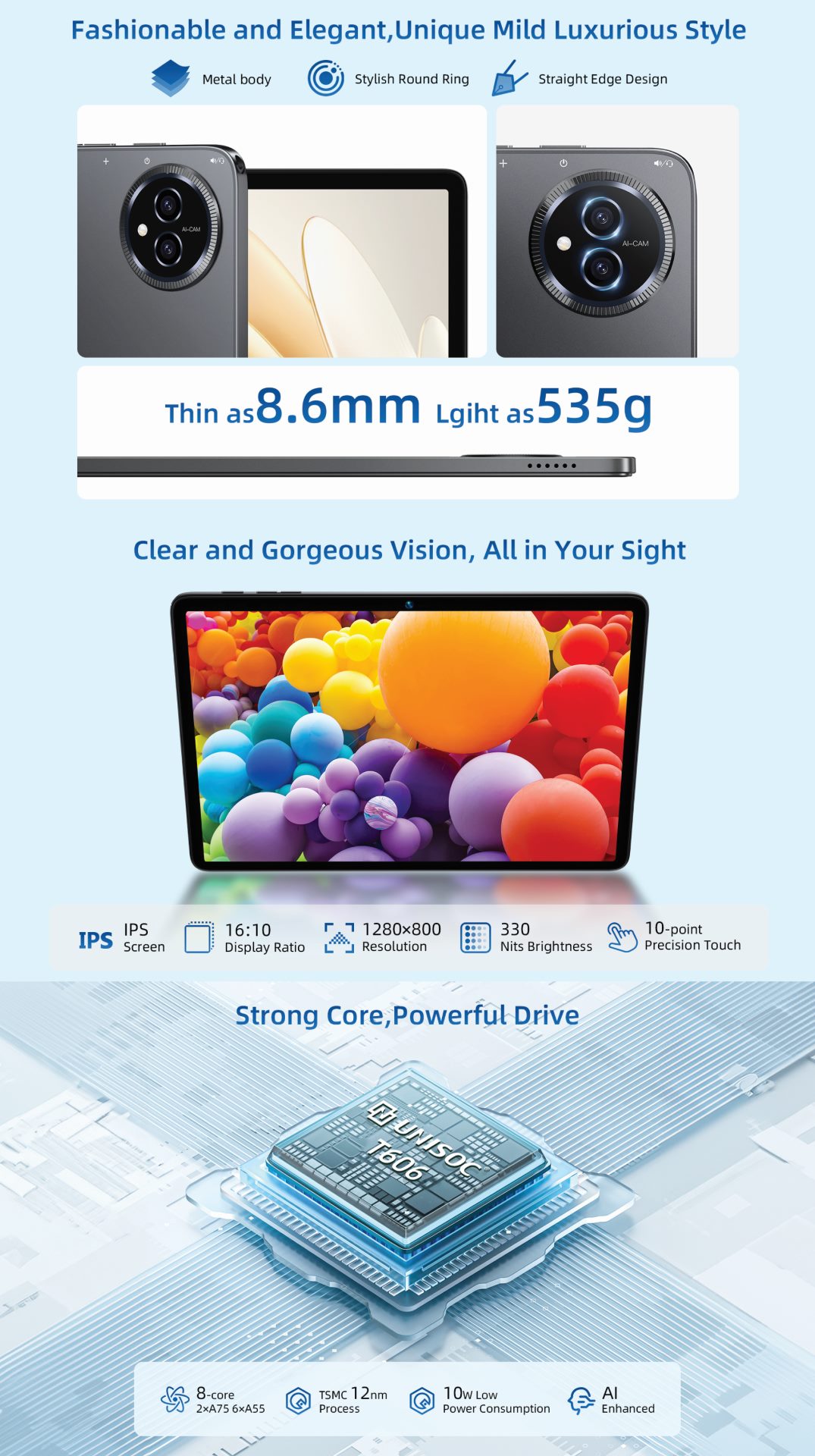🇹🇭 (ส่งไว) BMAX i10 Plus Tablet Android15 จอ10.1 IPS T606 RAM 12GB(4+8) ROM 128GB 6000mAh Wi-Fi ...