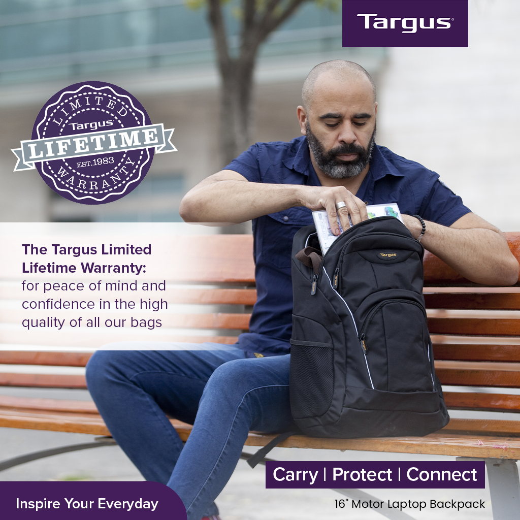 Targus กระเป๋าโน๊ตบุ๊ค 15.6" Motor Backpack (TSB194US) | Shopee Thailand