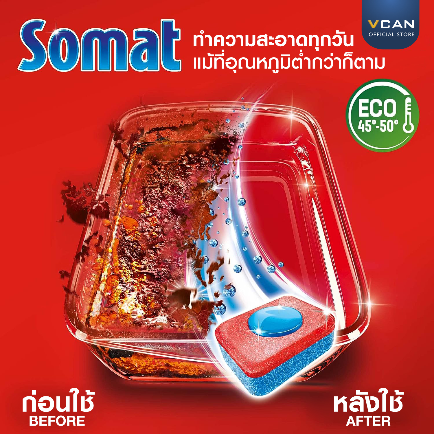 Somat Set Tab All in 1 โซแมท แทปก้อนล้างจาน สำหรับเครื่องล้างจาน x3 ...