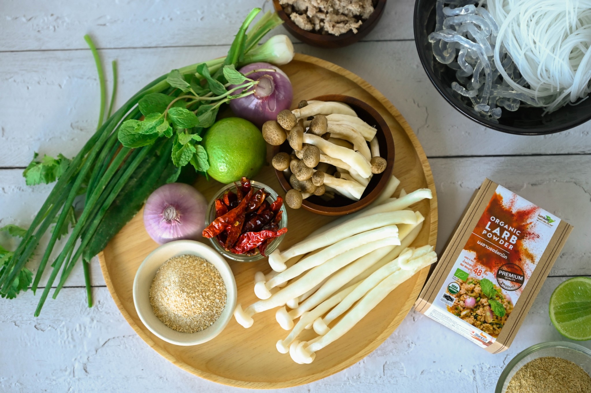 LUMLUM Organic Larb Powder เครื่องปรุงรส ผงปรุงรส ผงลาบ ออร์แกนิค 48 g ...